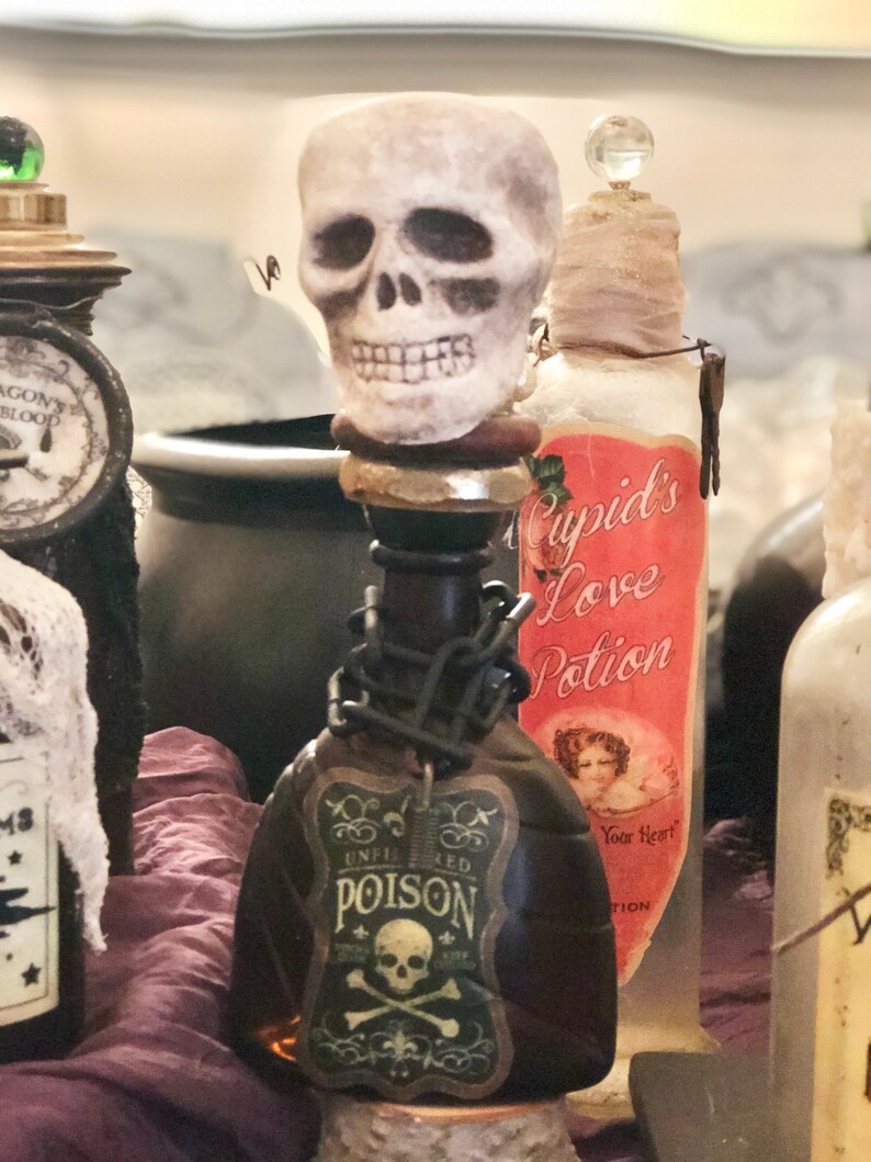Handmade Bottle of Deadly Poison Prop Potion Halloween | Etsy