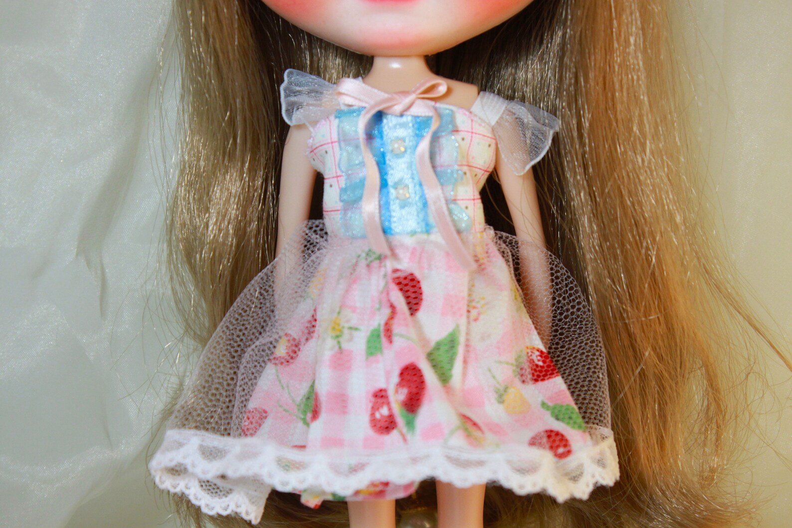 Blythe Dress/blythe Strawberry Double Layer Dress/blythe Outfit/blythe ...