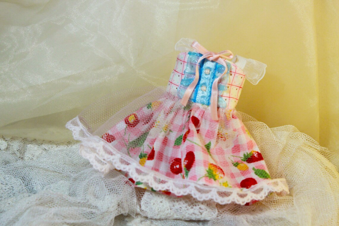 Blythe Dress/blythe Strawberry Double Layer Dress/blythe | Etsy