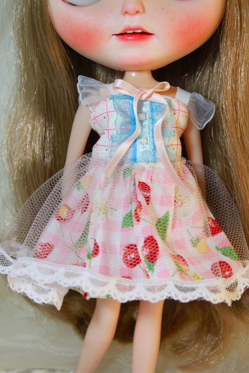 Blythe Dress/blythe Strawberry Double Layer Dress/blythe Outfit/blythe ...