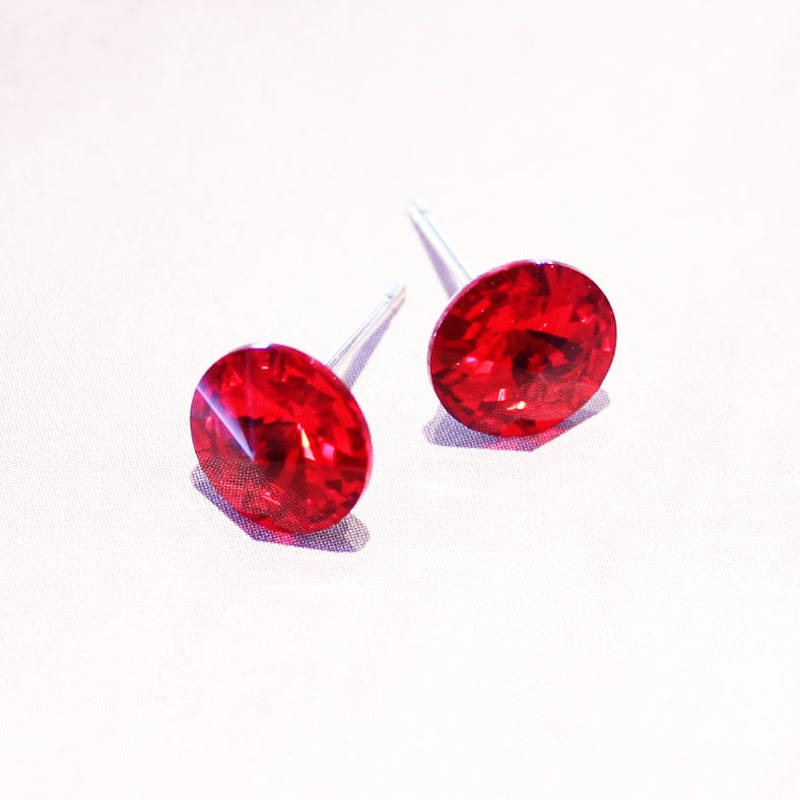 Red Swarovski Earrings - Etsy