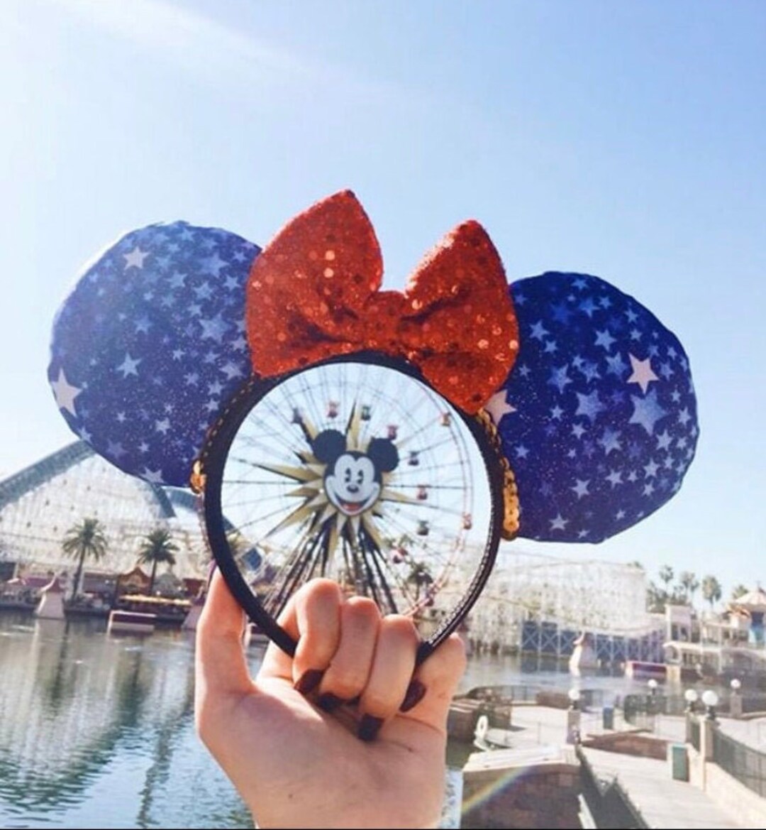 Sorcerer Mickey Ears Headband With Sequin Bow Mickey and Minnie Disney ...