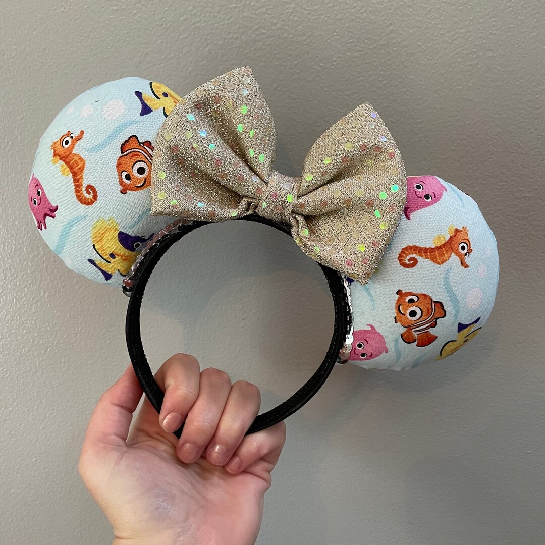 Finding Nemo Ears Headband With Sequin Bow | Mickey and Minnie Disney ...