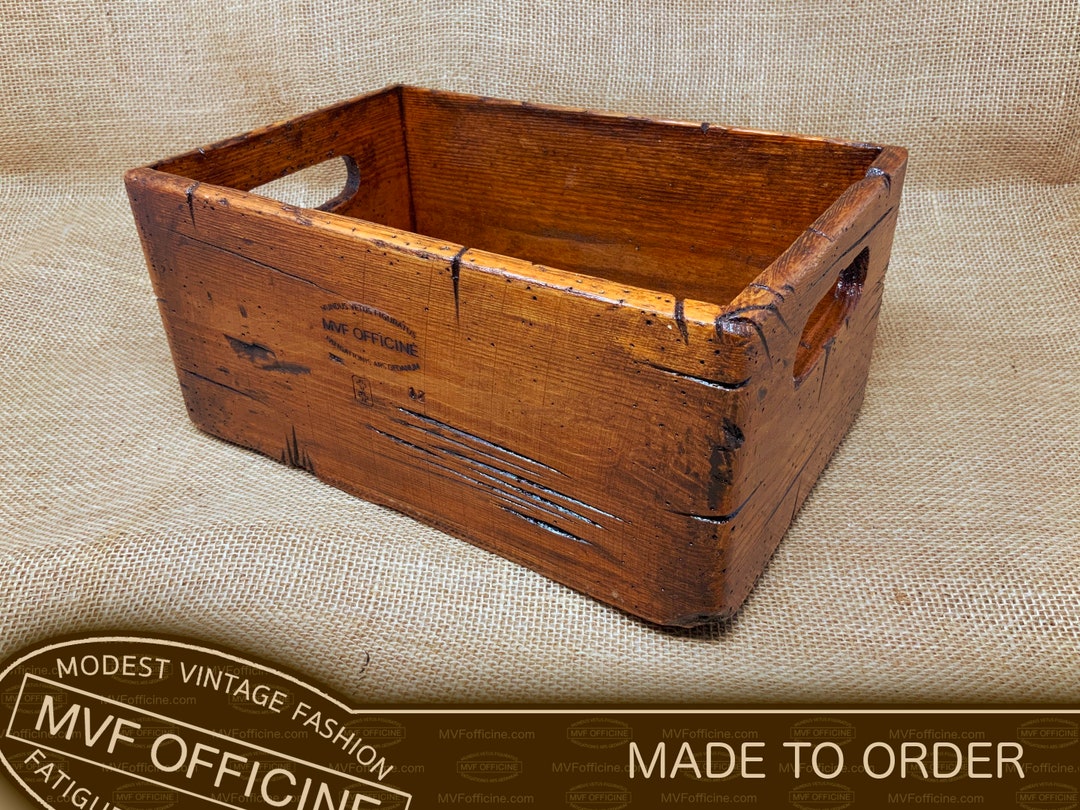 Decorative Box W/o Lid, Distressed Wood, Unique Giftbox, Personalizable ...