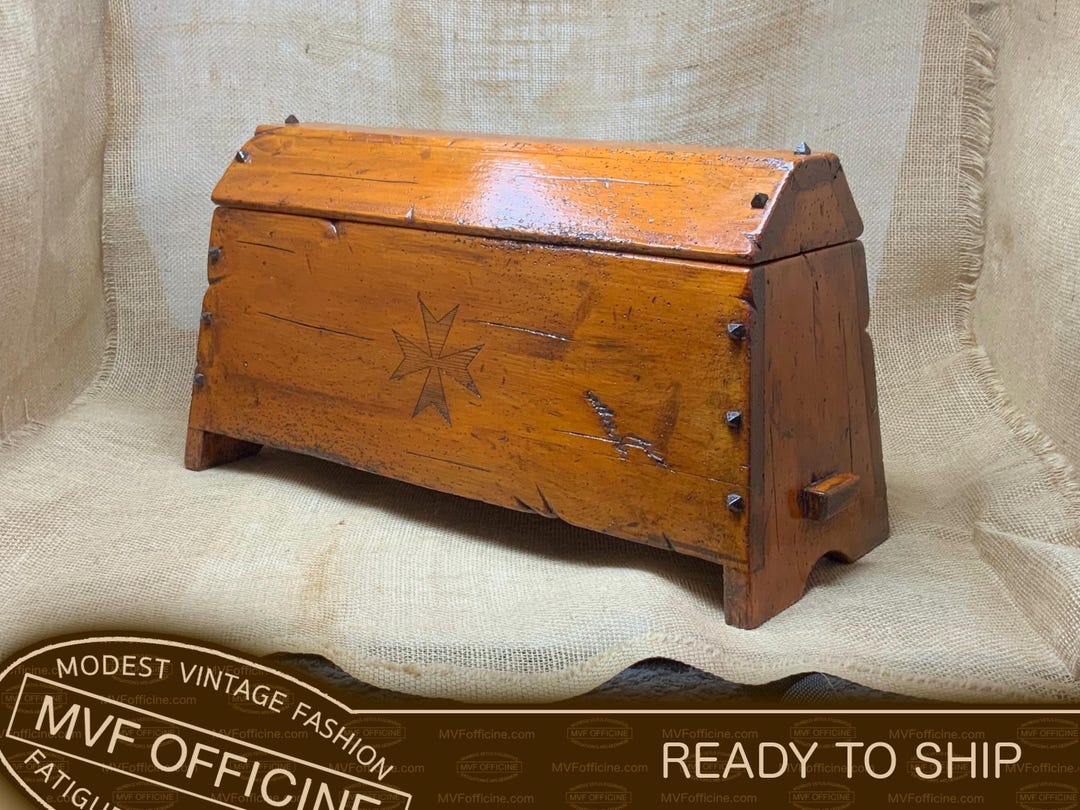 Viking Chest, Medieval Box, Norse Chest, Treasure Chest, Wooden Spikes ...