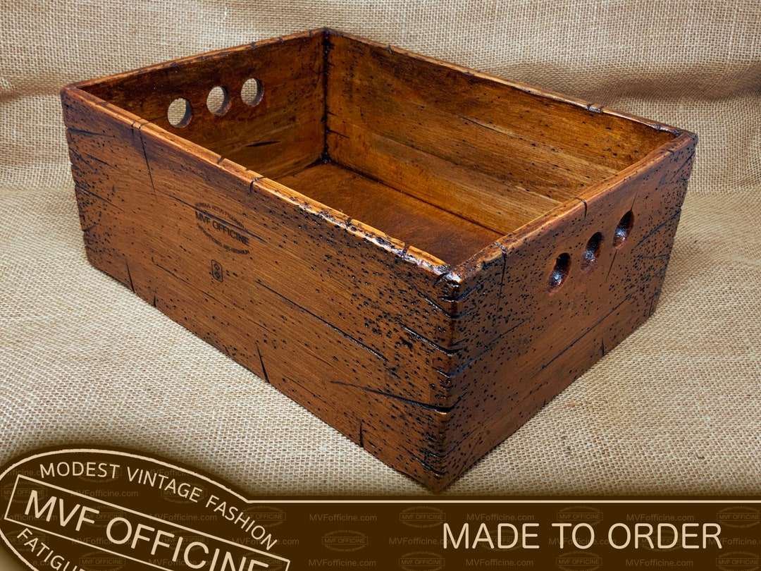 Large Decorative Box W/o Lid, Distressed Wood, Unique Giftbox ...