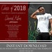 Red and Silver Graduation Invitation Template, Graduation, Instant ...