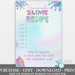 Slime Recipe Card Template, You Edit Yourself Slime Directions Template ...