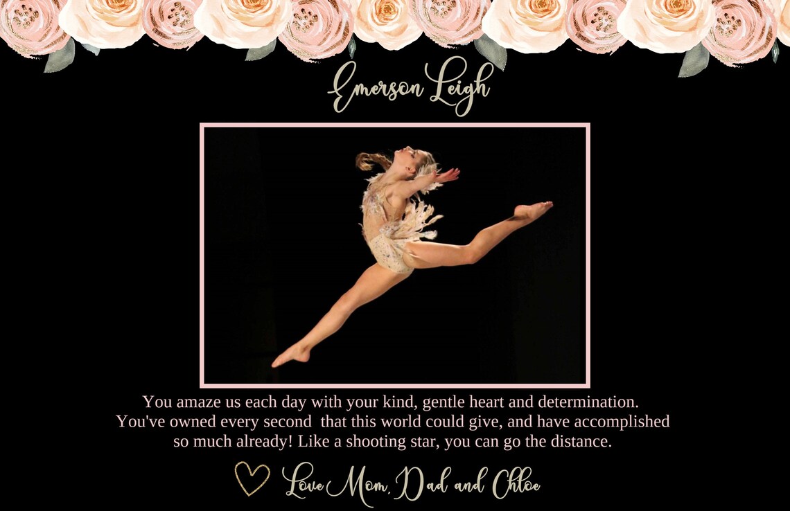 Dance Recital Program Ad, Yearbook Ad High School Senior Page, Middle ...