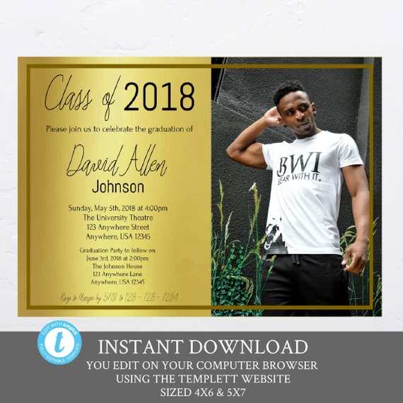 2018 Printable Graduation Announcement Templates Graduation