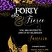 Forty and Fierce Birthday Party Invitation Purple Leopard - Etsy