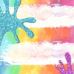 Rainbow Slime Birthday Invitation, Slime Party, Rainbow Birthday Invite ...