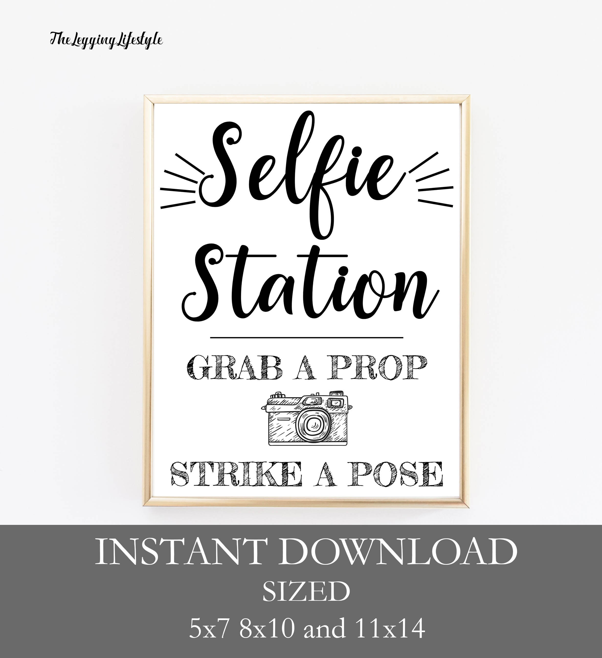 Selfie Station Sign Selfie Station Printable Wedding Sign | Etsy