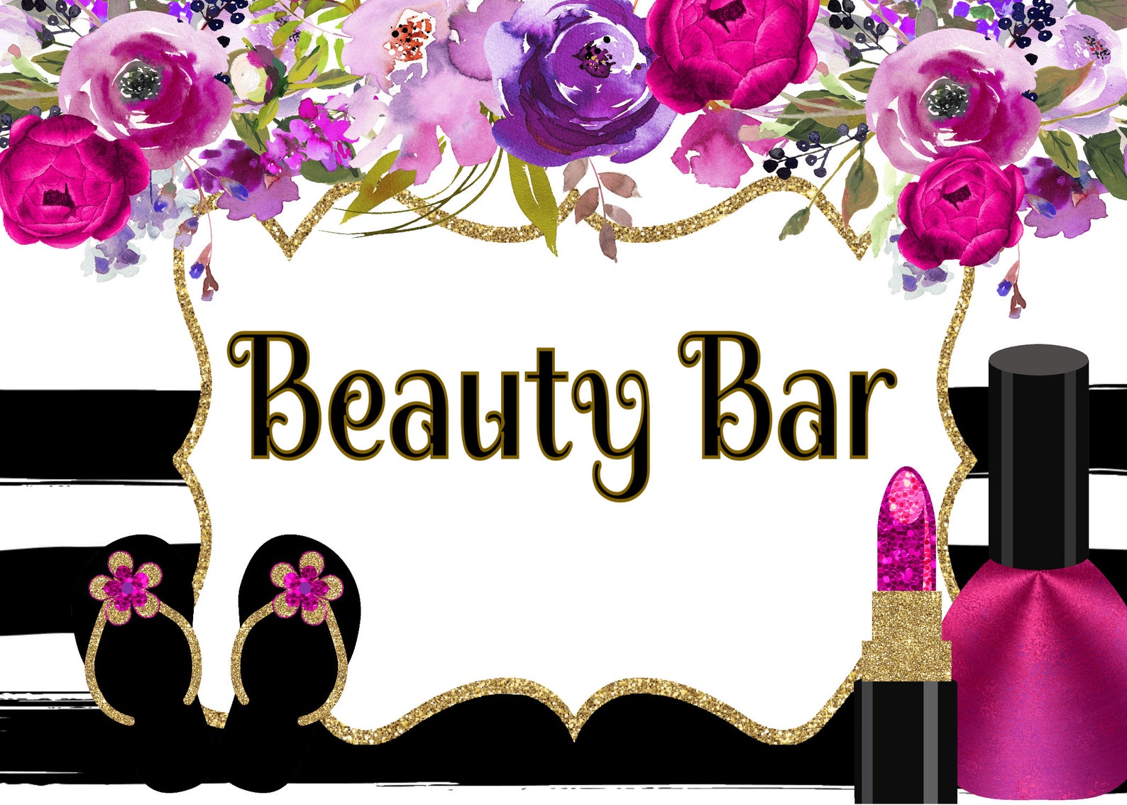 Spa Party Signs Salon Party Facial Signs Spa Party Makeup | Etsy