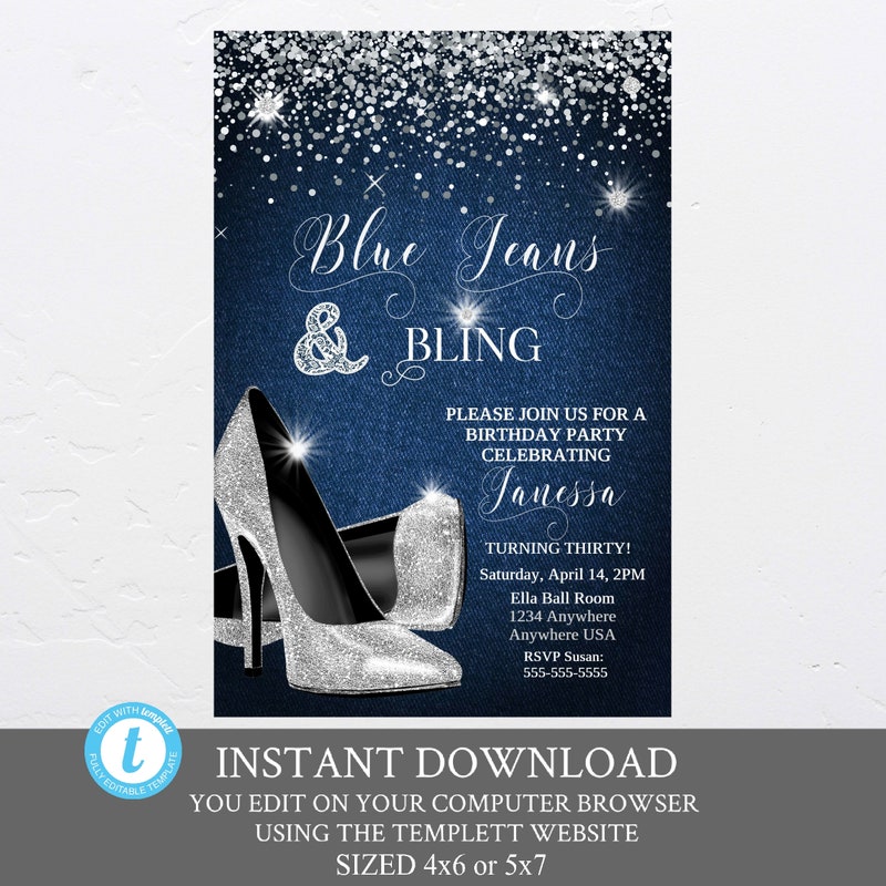 Bling Invitation - Etsy