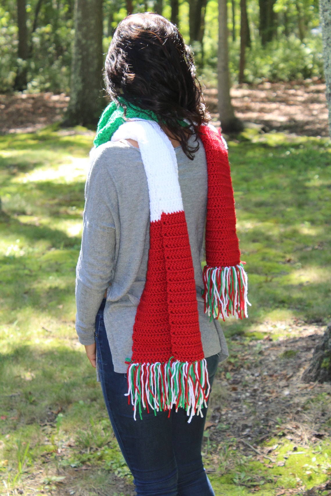 Italy Flag Scarf-unisex Scarf-christmas Gifts for Her-handmade Crochet ...