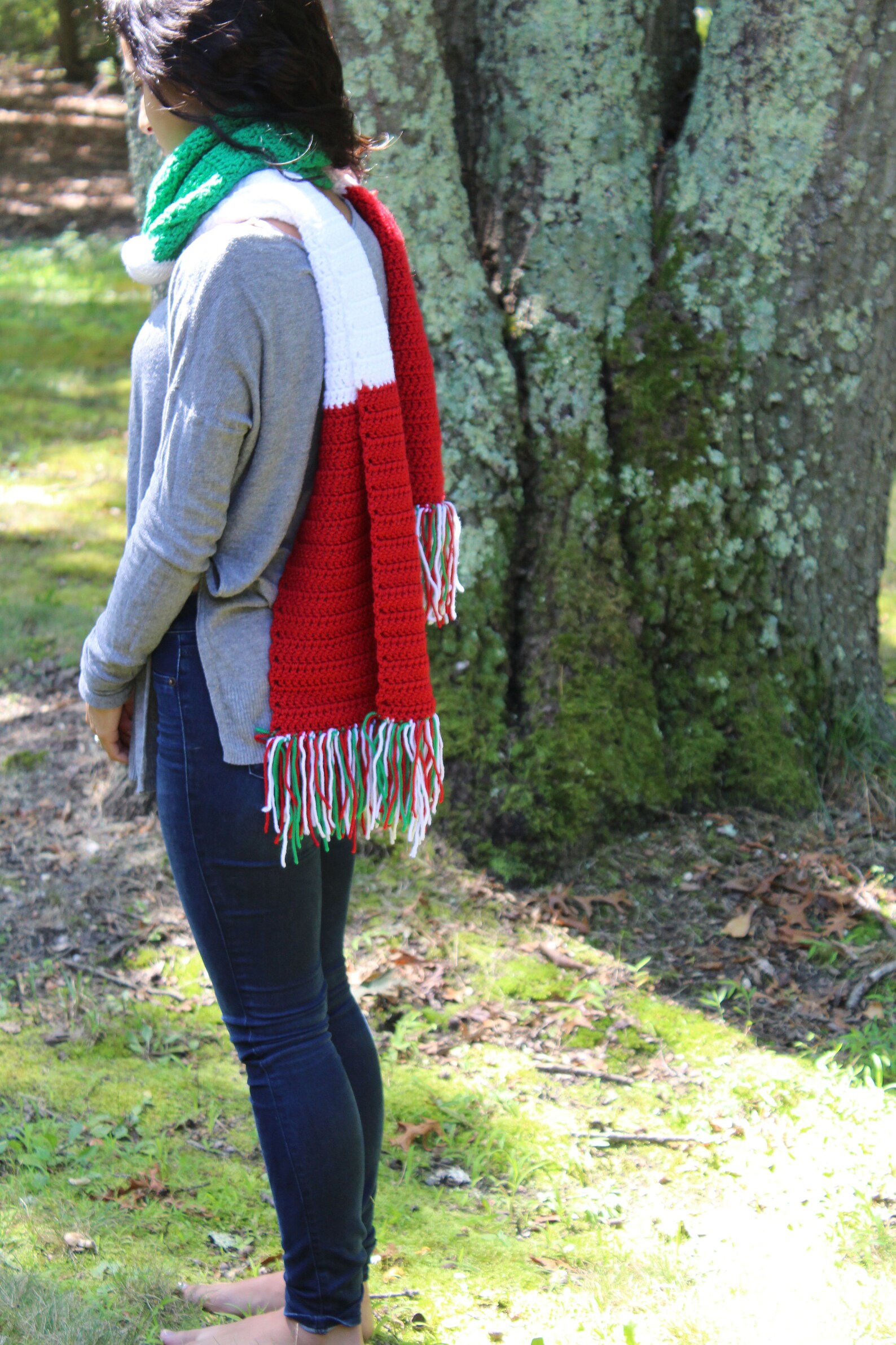 Italy Flag Scarf-unisex Scarf-christmas Gifts for Her-handmade Crochet ...