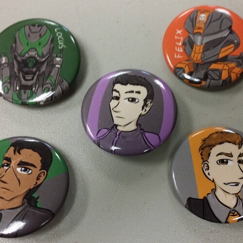 Felix Red Vs Blue 1.5 Pin - Etsy
