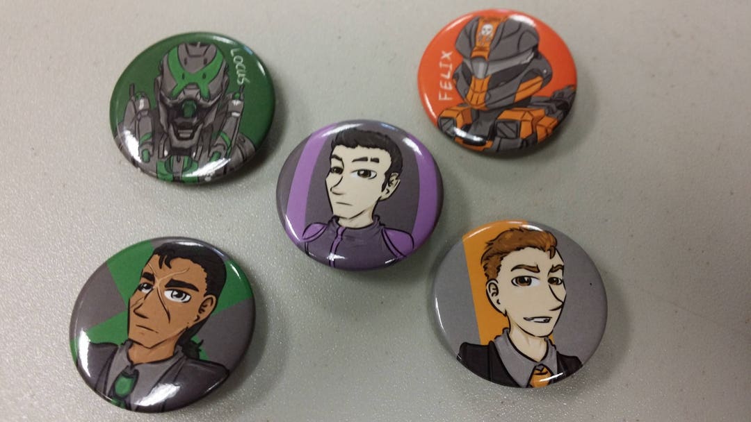 Merc Pin Set - Red Vs Blue - 5 1.5" Pins - Etsy