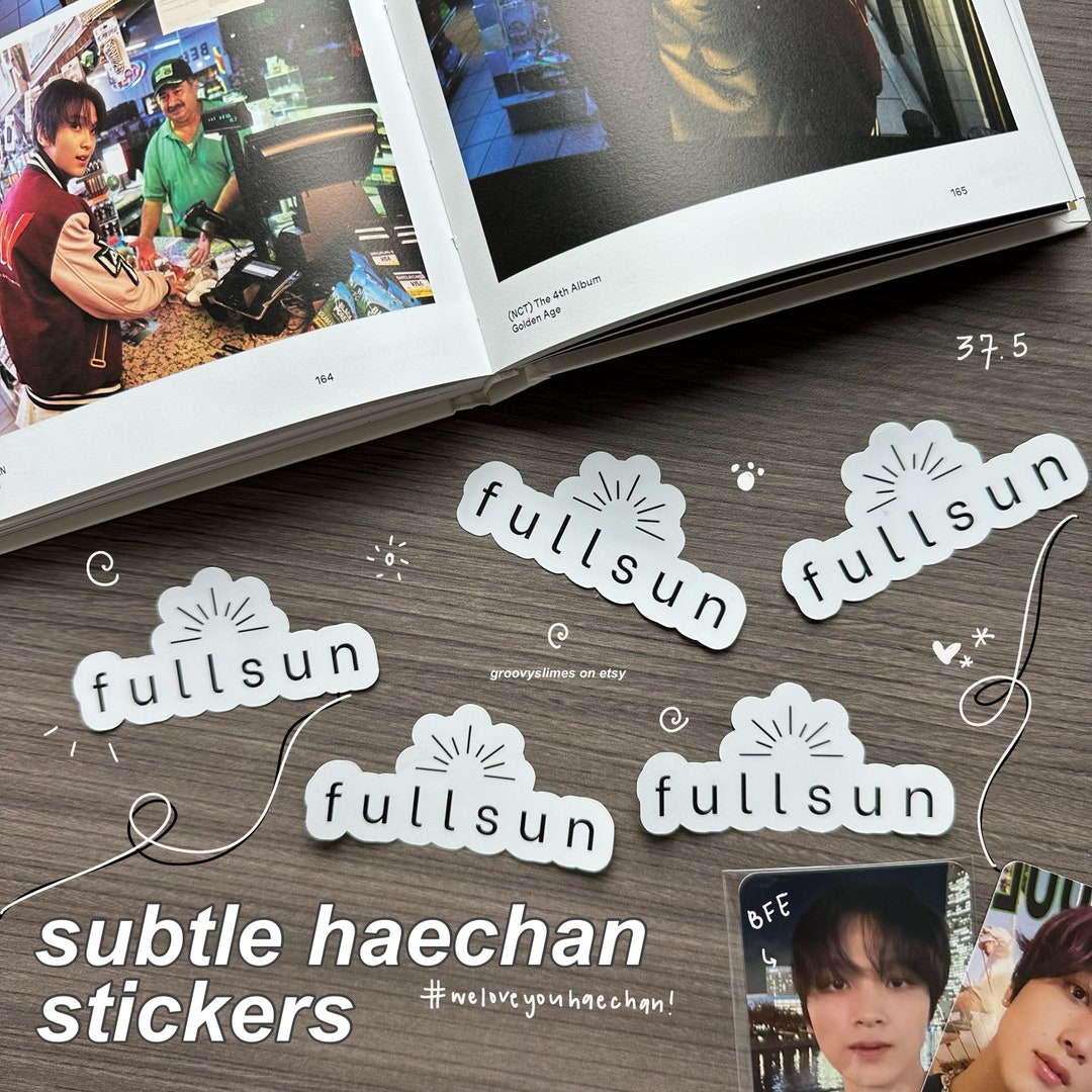 Haechan Full Sun Minimal Stickers | Nct Merch, Ncit Sticker, Nct 127 ...