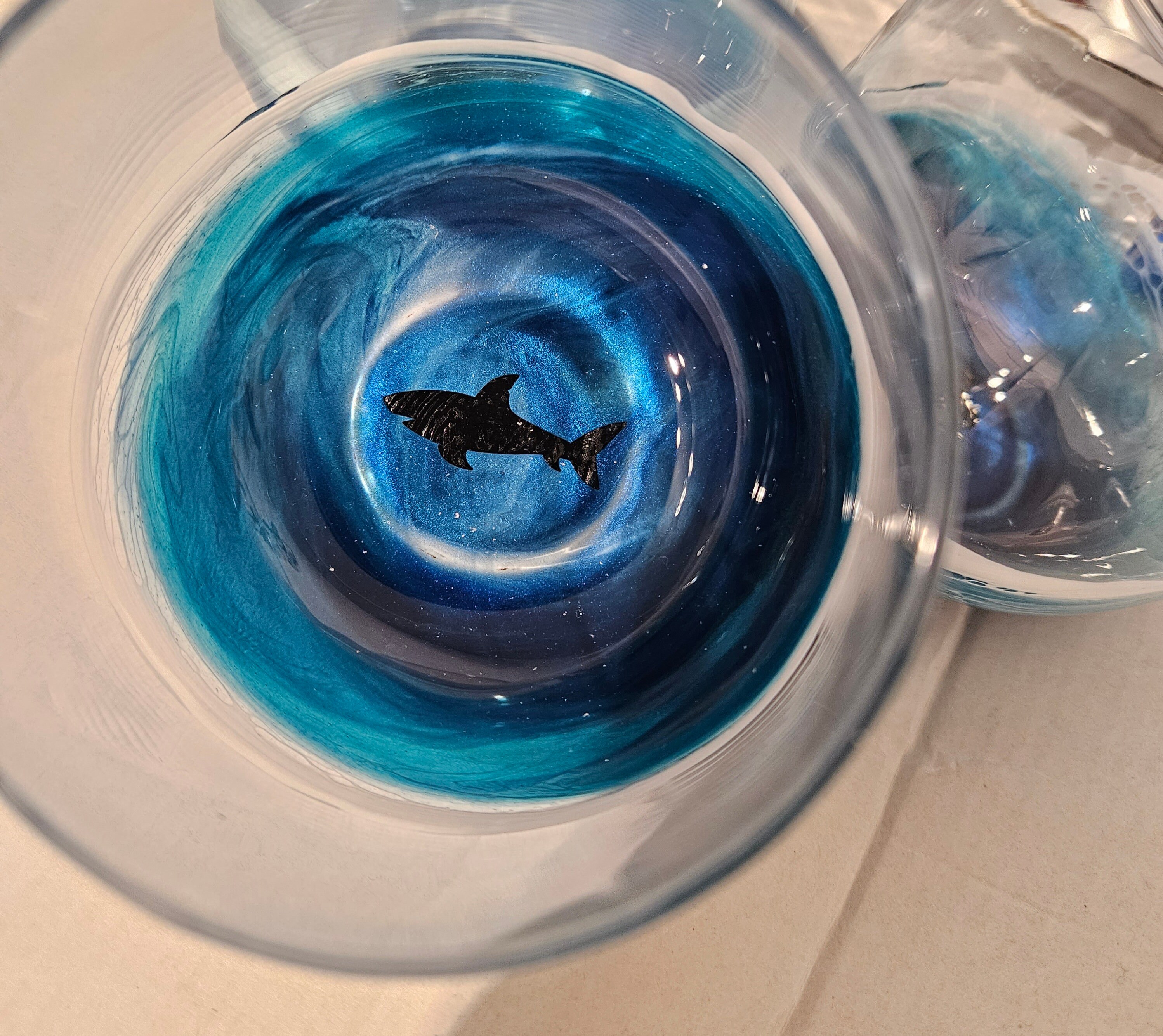 Ocean Inspired Resin Wine Glass - Etsy