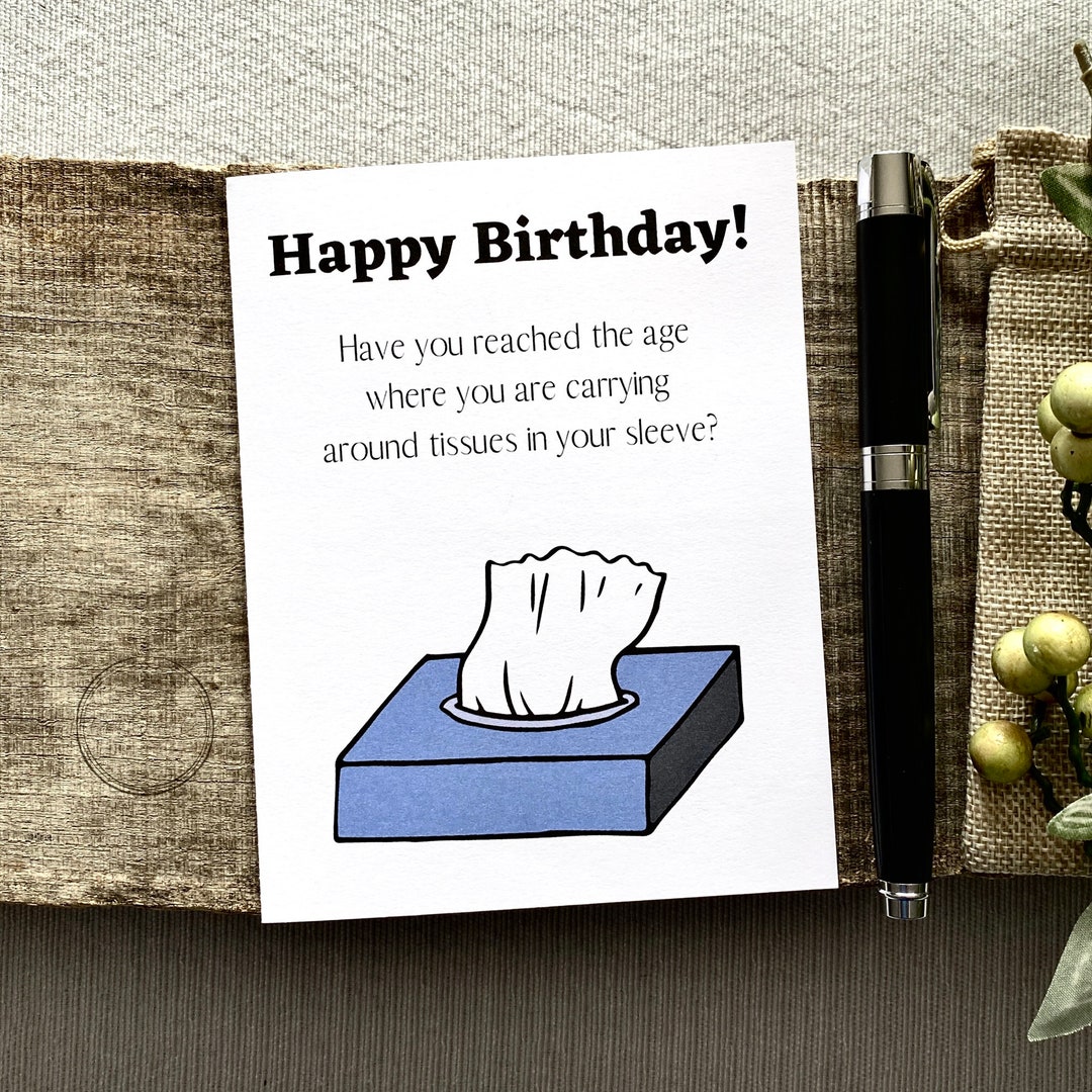 Old Age Birthday Card Sarcastic and Funny Over the Hill Joke - Etsy