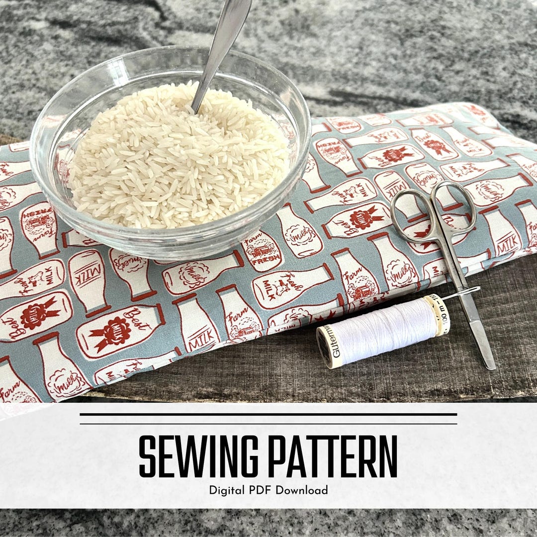 Rice Bag Heating Pad Sewing Pattern: Microwaveable Comfort (digital PDF ...