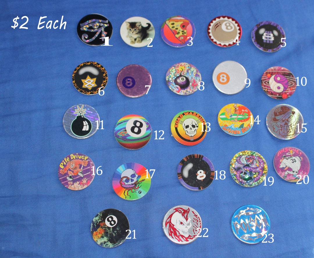 Nostalgic Pogs Magnets, 90's - Etsy