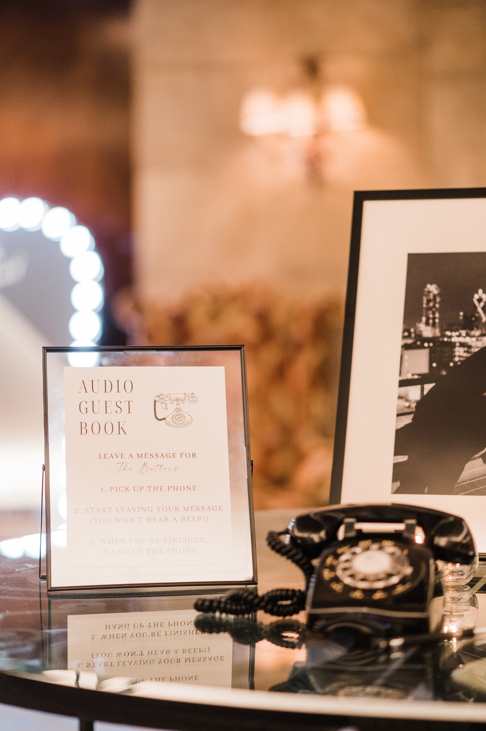 Audio Guest Book Instruction Sign | Voicemail Guestbook | Printable ...