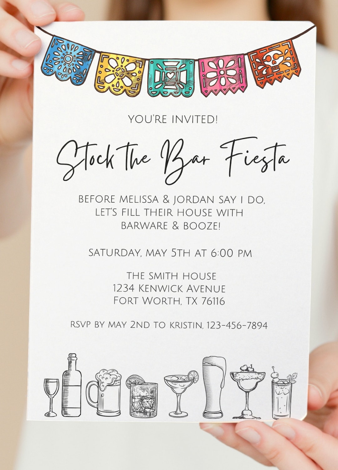 Stock the Bar Fiesta Invitations | Stock the Bar Party Invitation ...
