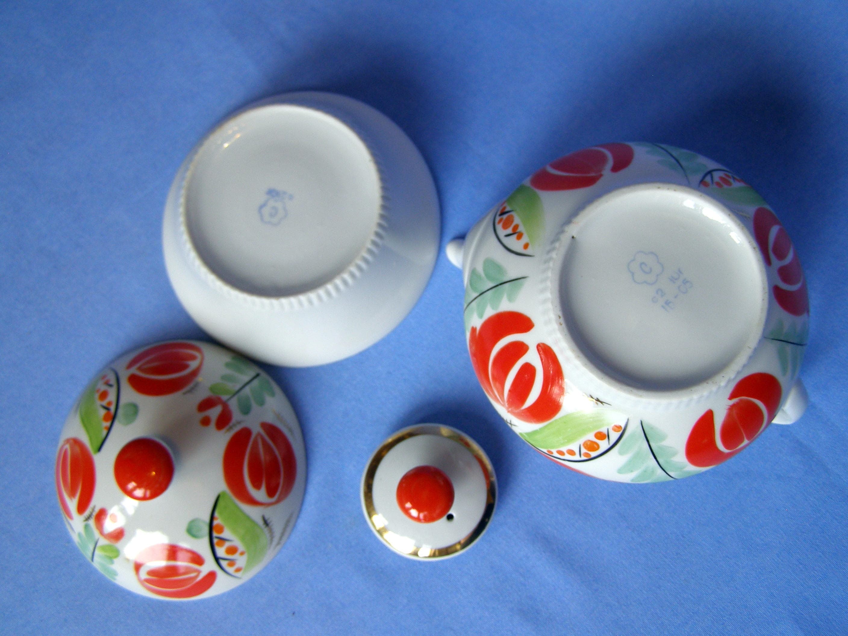 Soviet Tea Set. Soviet Set of Teapot and Sugar Bowl. Volume of | Etsy