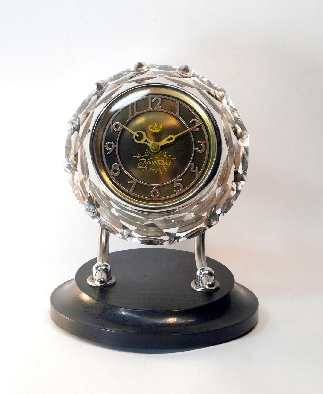 Mechanical Clock Majak, Vintage Desk Clock, Heavy Old Clock, USSR Desk ...