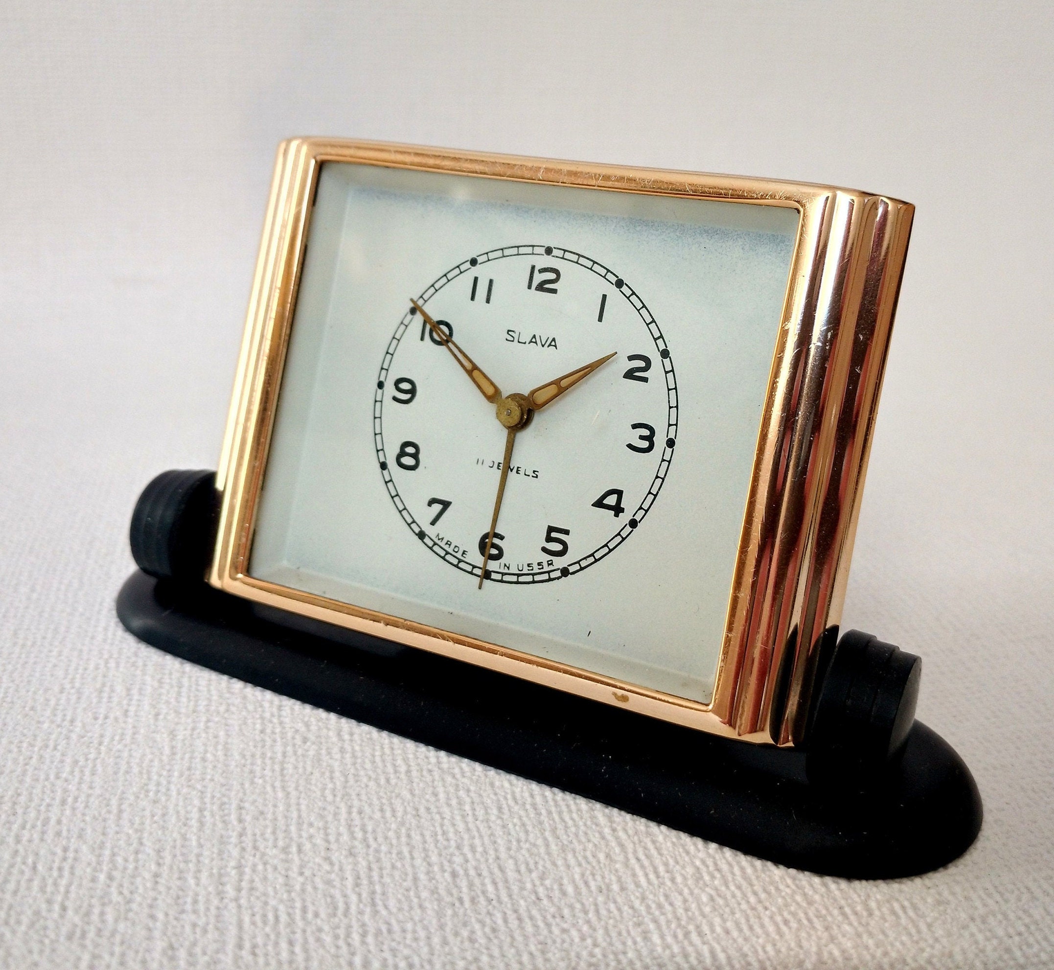 Soviet Alarm Clock. Desk Clock USSR. Vintage Clock SLAVA. Soviet Clock ...