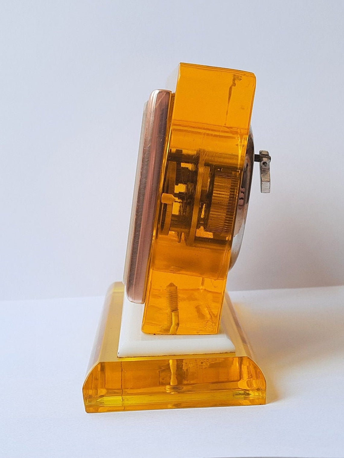 Vintage Clock MOLNIJA Soviet Mechanical Table Clock Clock - Etsy