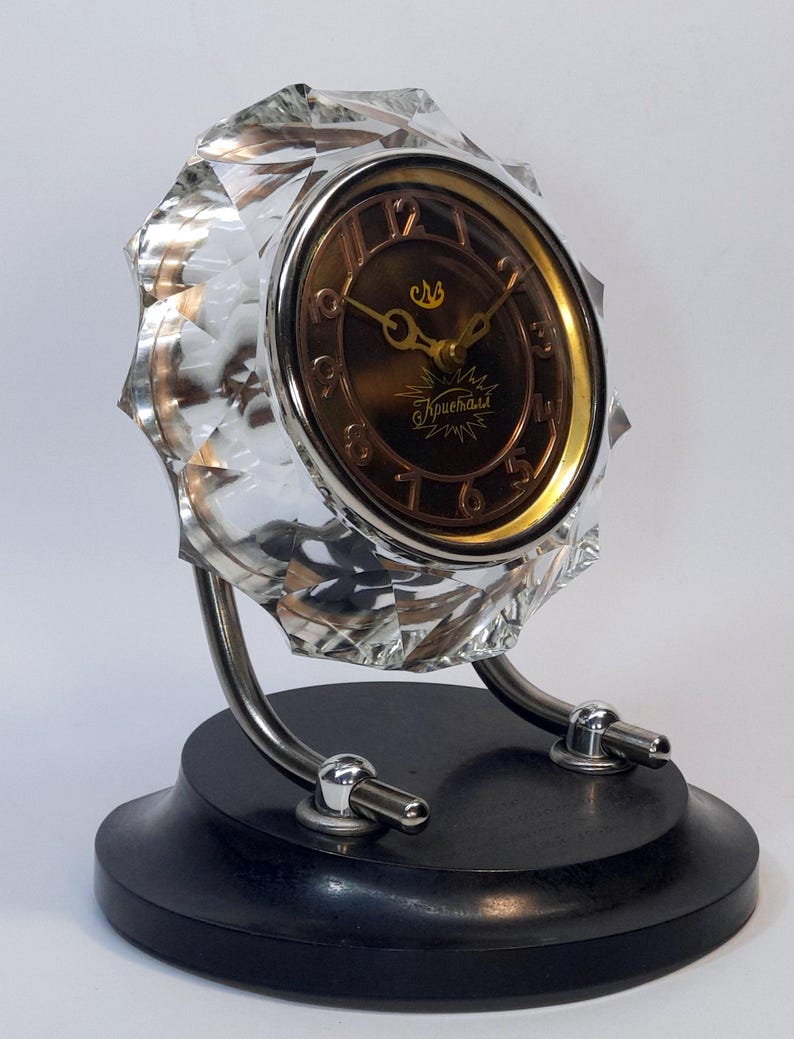 Mechanical Clock Majak, Vintage Desk Clock, Heavy Old Clock, USSR Desk ...