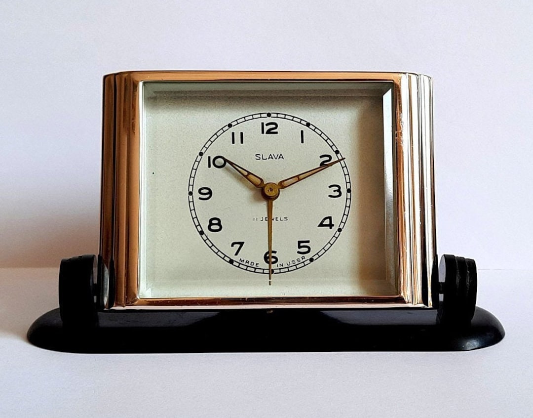 Soviet Alarm Clock. Desk Clock USSR. Vintage Clock SLAVA. Soviet Clock ...