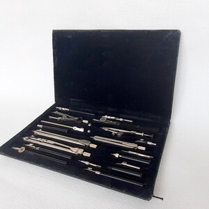Soviet of Drawing Set. Drawing Tool USSR. Case of Drawing Instruments ...