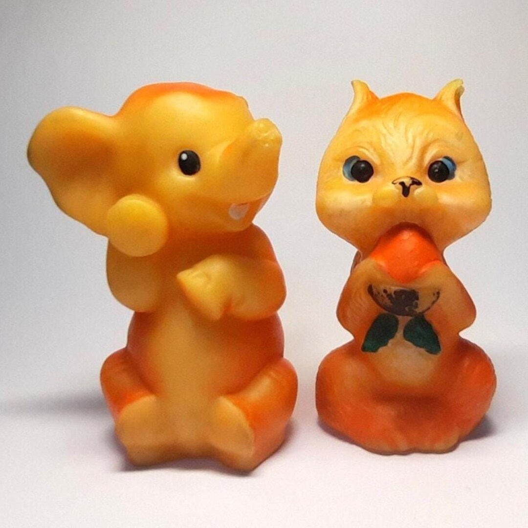13 Cm Elephant, Fox. Soviet Rubber Toy Elephant, Fox. Elephant. Fox ...