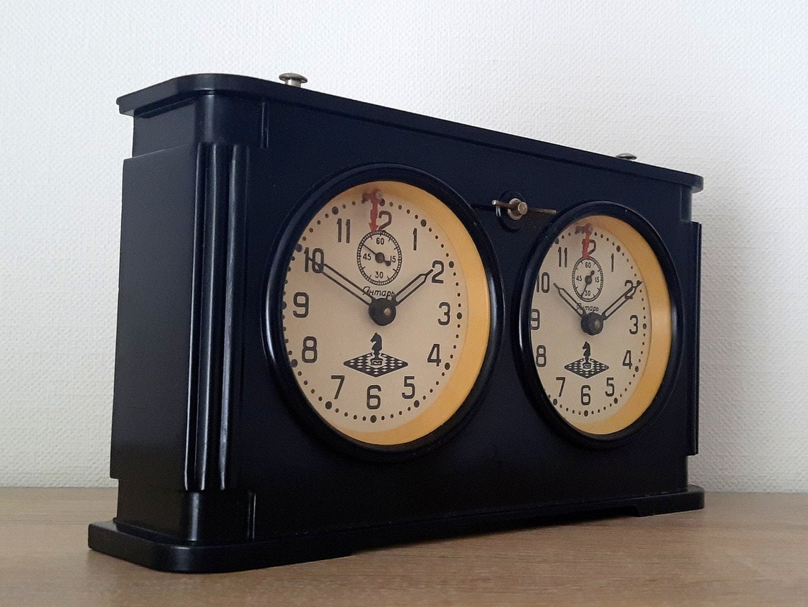 Soviet Mechanical Chess Clock jantar Made in the | Etsy