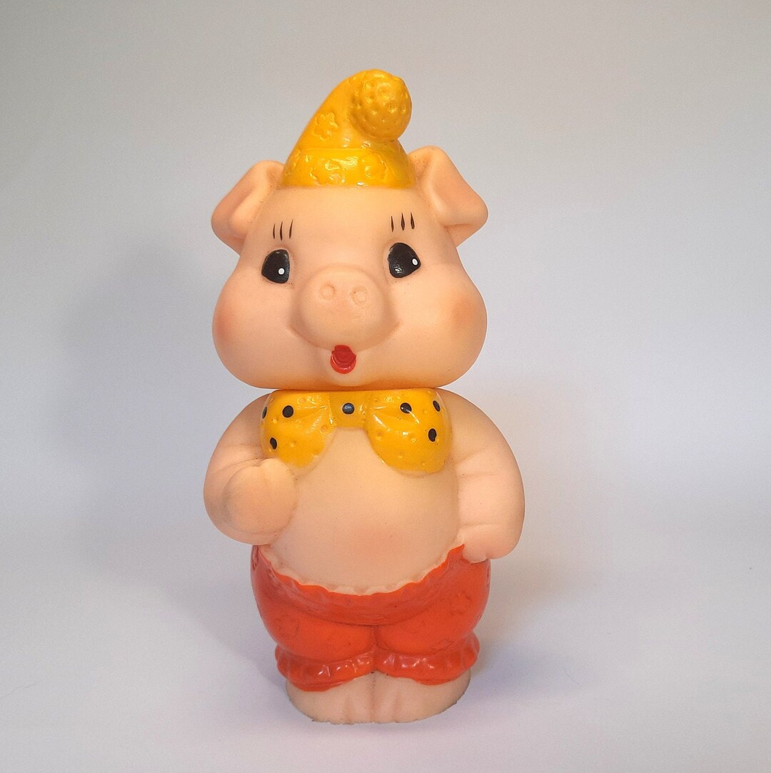 16 Cm Piggy. Soviet Rubber Toy Piglet. Pig. Soviet Toy. Vintage Toy ...
