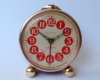 Soviet Alarm Clock. Desk Clock USSR. Vintage Clock SLAVA. - Etsy
