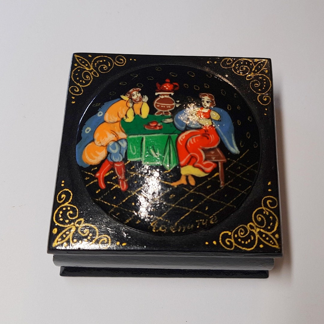 Soviet Hand Painted Box. Soviet Wooden Box. Soviet Jewellery Box ...