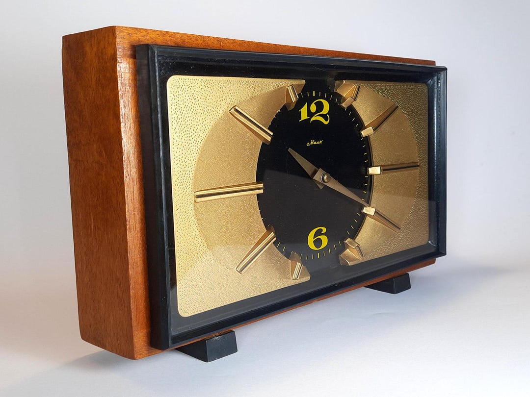 Vintage Clock Majak, Soviet Mechanical Table Clock, Clock Majak, USSR ...