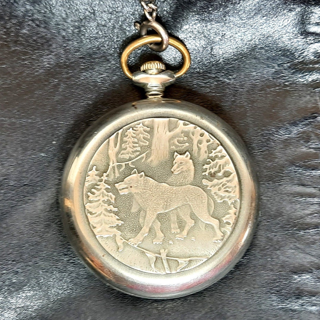 Pocket Wathc, Soviet Pocket Watch, Wolf, Wolves, Mens Watch, Mechanical ...