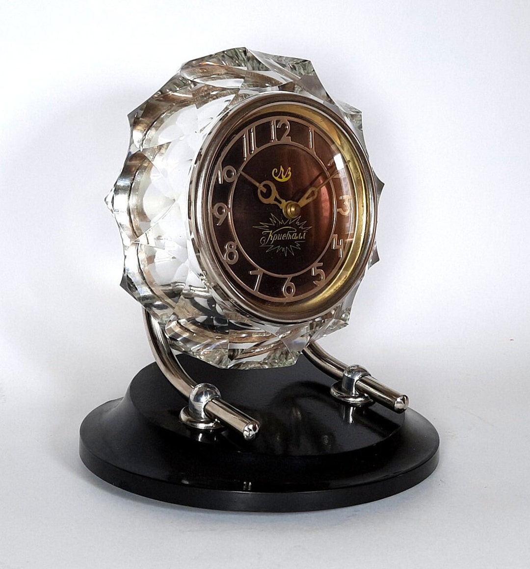 Mechanical Clock Majak, Vintage Desk Clock, Heavy Old Clock, USSR Desk ...