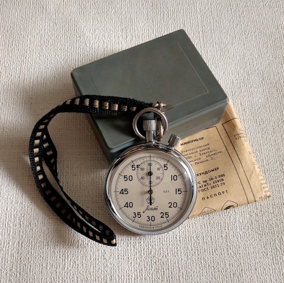 Soviet stopwatch Agat, chronometer USSR, mechanical p… - Gem