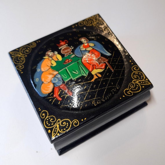 Soviet Hand painted box. Soviet wooden box. Soviet je… - Gem