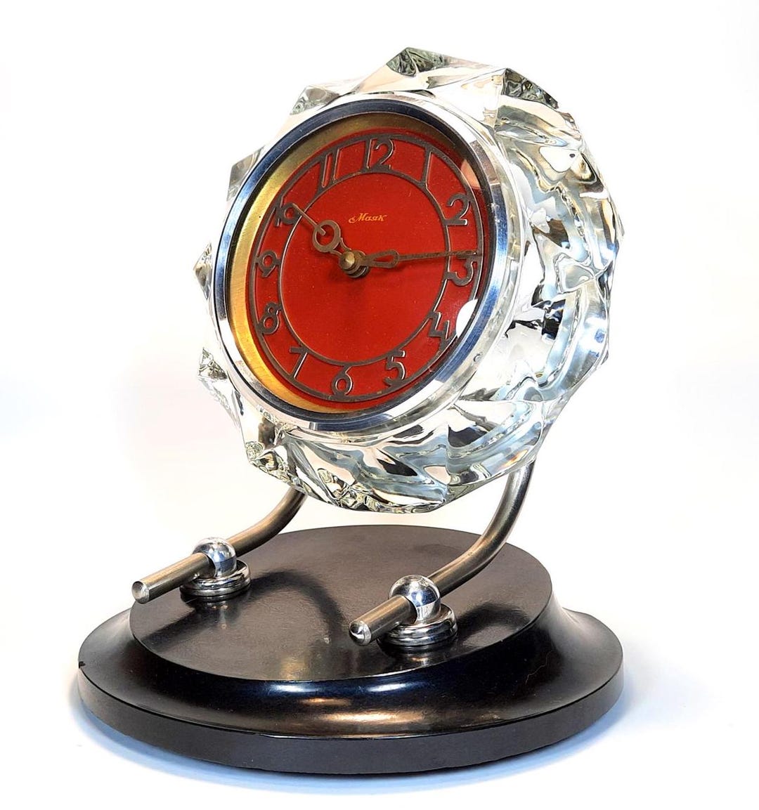 Mechanical Clock Majak, Vintage Desk Clock, Heavy Old Clock, USSR Desk ...