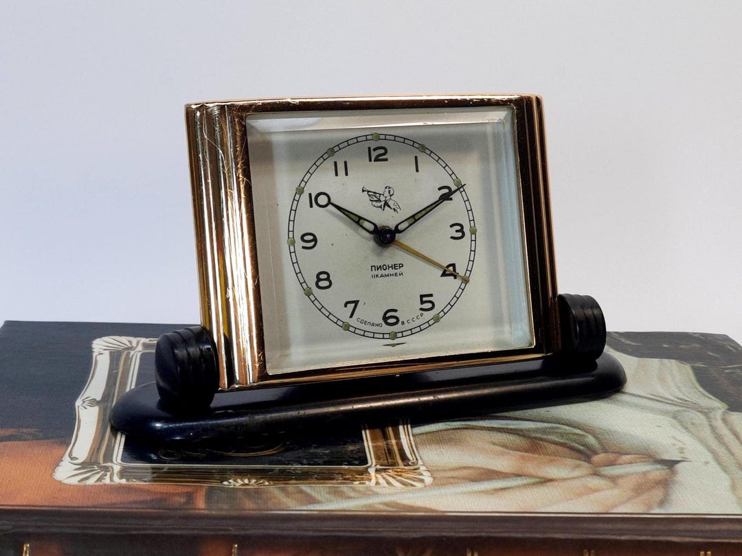 Soviet Alarm Clock. Desk Clock USSR. Vintage Clock SLAVA. Soviet Clock ...