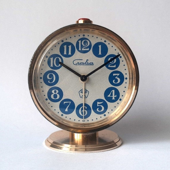 Soviet Alarm Clock. Desk Clock USSR. Vintage Clock SLAVA. | Etsy
